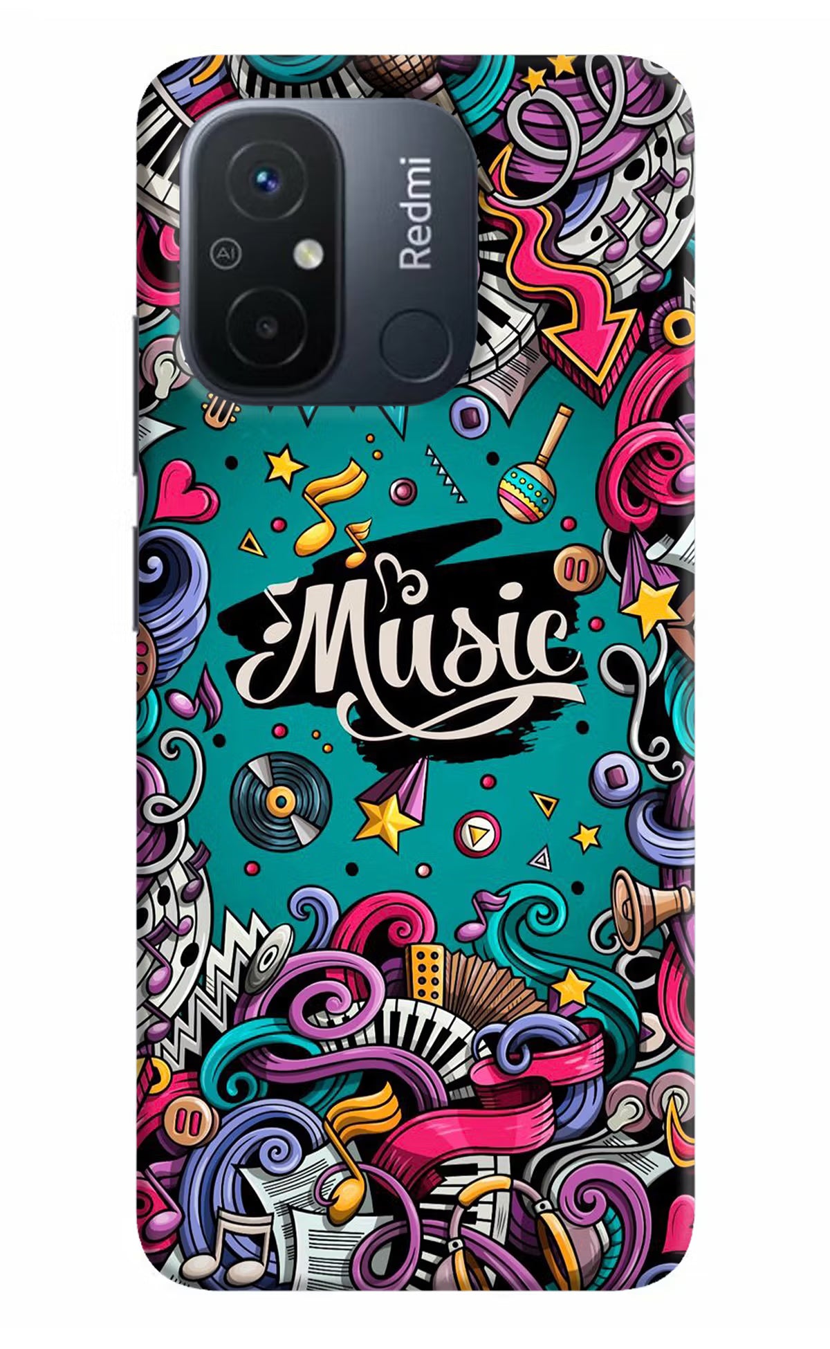 Save Big: Get the Music Graffiti Redmi 12C Back Cover - Shop Now – Casekaro