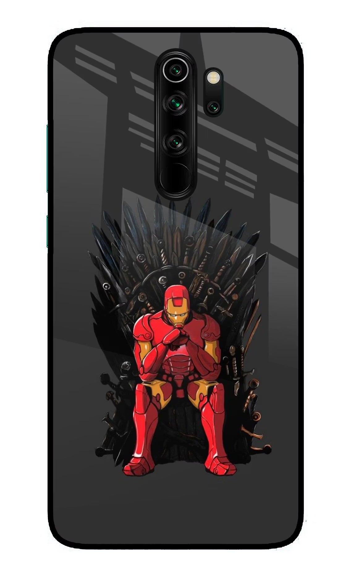 Buy Now Ironman Throne Glass Case for Redmi Note 8 Pro Online | Casekaro