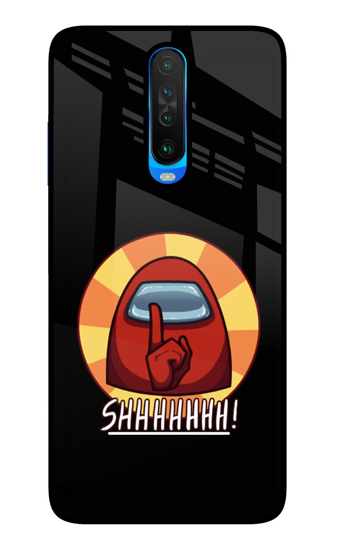 Buy Now Among Us Shhh! Glass Case for Poco X2 Online | Casekaro