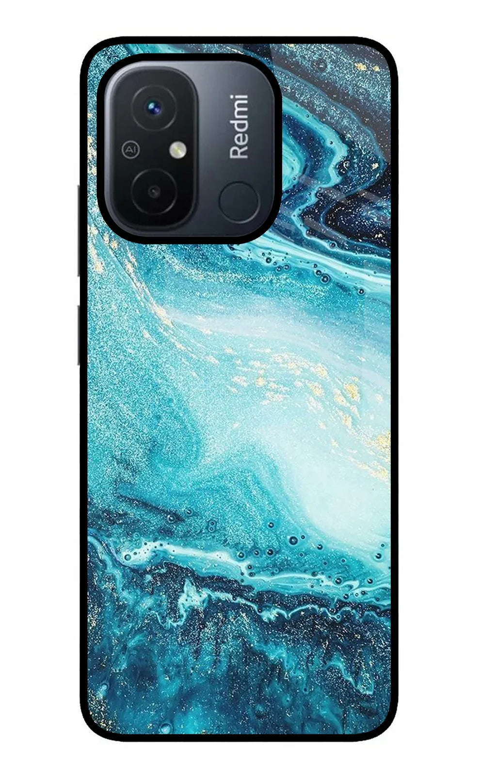 Save Big: Get the Blue Glitter Marble Redmi 12C Glass Case - Shop Now ...