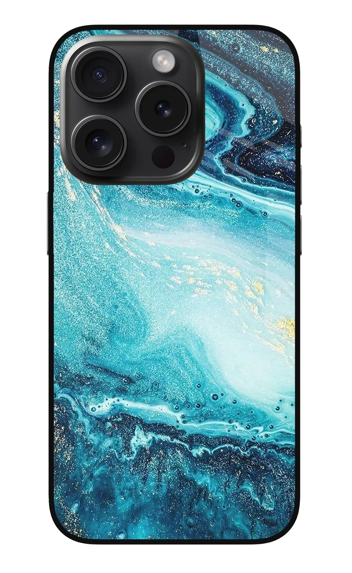 Save Big: Get the Blue Glitter Marble iPhone 15 Pro Glass Case - Shop ...