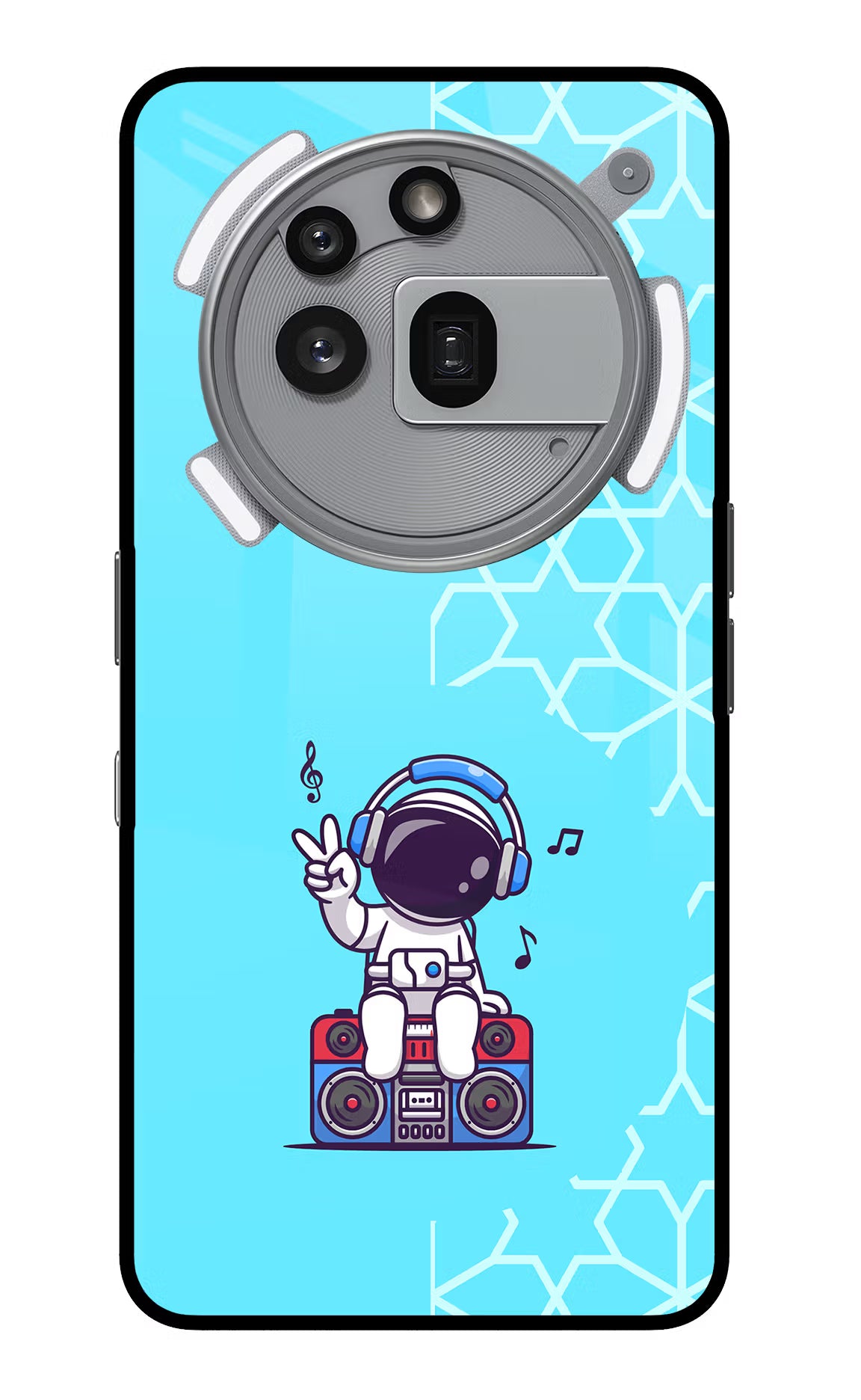 Buy Now Cute Astronaut Chilling Glass Case for Nothing Phone 3a Pro ...