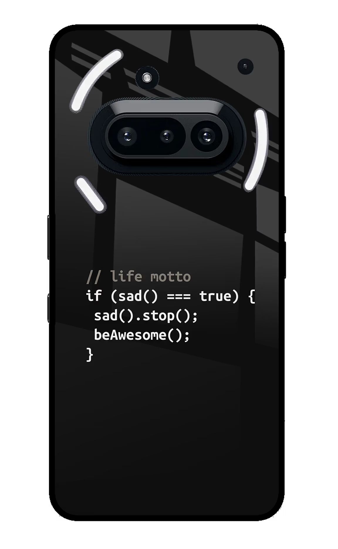 Buy Now Life Motto Code Glass Case for Nothing Phone 3A Online | Casekaro