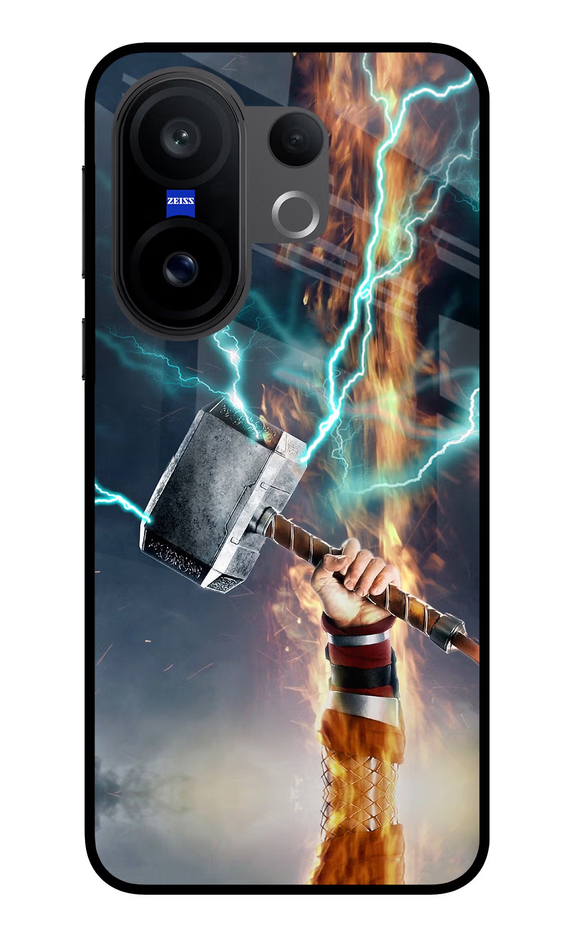 Buy Now Thor Hammer Mjolnir Glass Case for Vivo X200 FE Online | Casekaro