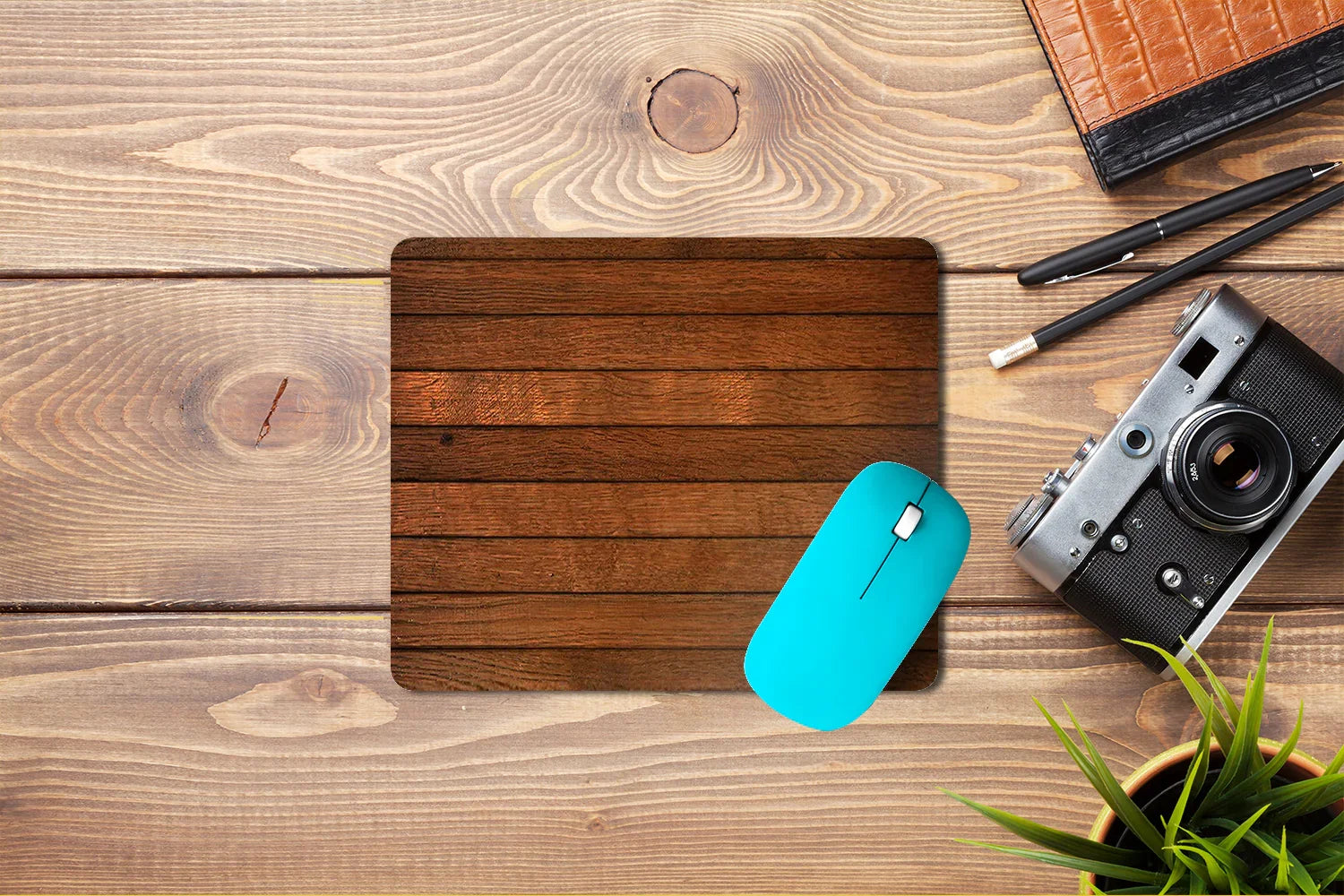 Wooden Texture Mouse Pad - Anti-Slip and Comfortable - Stylish Look ...